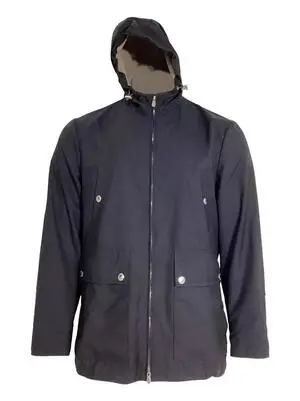 Brunello Cucinelli Hooded Zip-up Parka Jacket - Blue