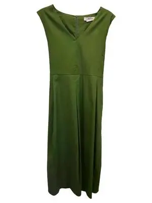 Max Mara V-neck Midi Dress - Green