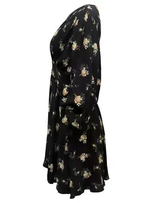Maje Floral Mini Dress - Black
