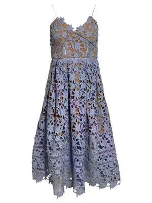 SELF-PORTRAIT Azaelea Lace Midi Dress - Purple