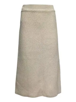 Chloé Knitted Midi Skirt - Neutrals