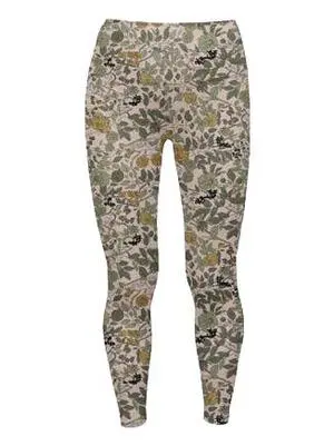 LEZAT Ada Organic Cotton 7/8 Legging - Beige/green