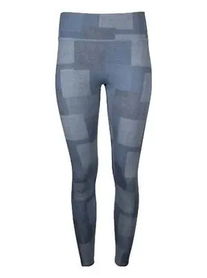LEZAT Ada Organic Cotton 7/8 Legging - Denim Patchwork