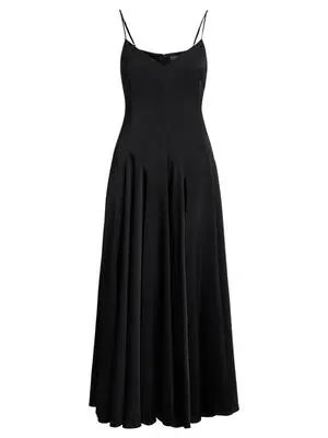 Polo Ralph Lauren Spaghetti Strap Midi Dress - Black