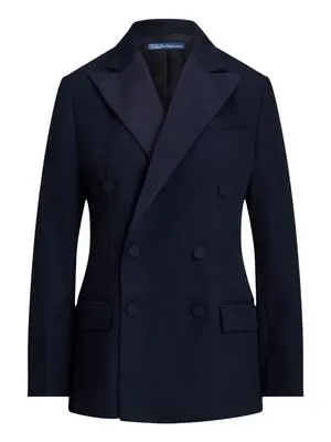 Polo Ralph Lauren Wool Blazer With Logo - Blue