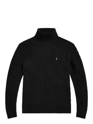 Polo Ralph Lauren Turtleneck With Logo - Black