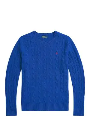 Polo Ralph Lauren Crew Neck Sweater With Logo - Blue