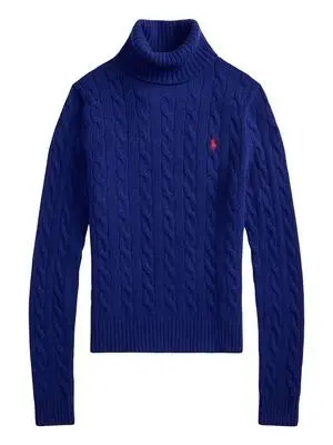 Polo Ralph Lauren Turtleneck With Logo - Blue