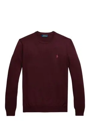 Polo Ralph Lauren Crew Neck Sweater With Logo - Red