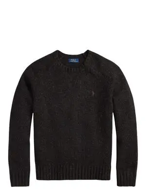 Polo Ralph Lauren Crew Neck Sweater With Logo - Brown