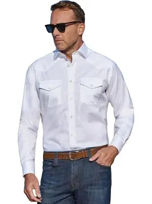 DAVID DONAHUE Trim Fit Western Dress Shirt