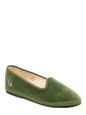GONDOLINA SHOES Venetian Velvet Slippers - Sant'erasmo Green