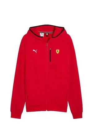 PUMA Ferrari Motosport Hooded Zip-front Sweatshirt - Rosso Corsa