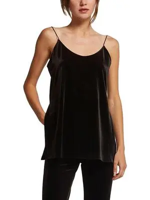 CRESCENT Velvet Cami Top - Black
