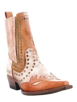 Bed Stu Western Ankle Boots - Tan Rustic Nectar Lux