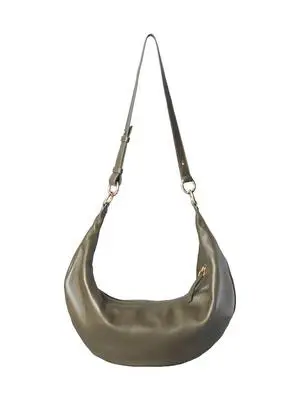 HYER GOODS Small Leather Convertible Ring Bag - Olive