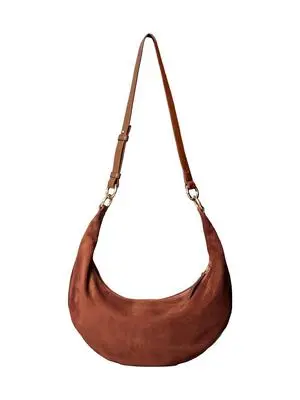 HYER GOODS Small Leather Convertible Ring Bag - Pralien Suede