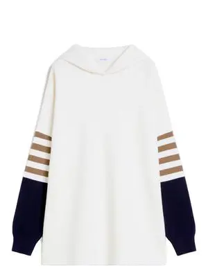 Max Mara Wool-knit Hooded Jumper - Ivory