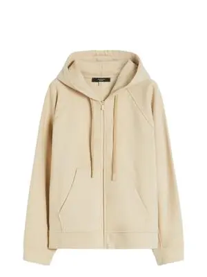Max Mara Cotton Zip-up Sweatshirt - Sand