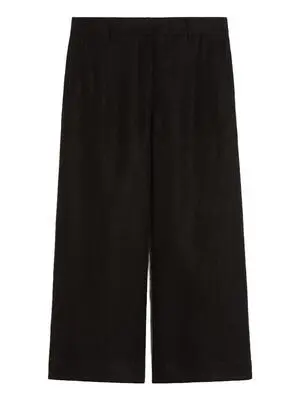 Max Mara Stretch Cotton And Linen Trousers - Black