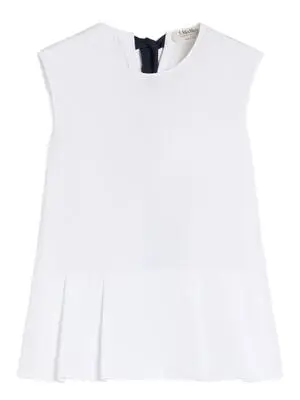 Max Mara Cotton Poplin Top - White