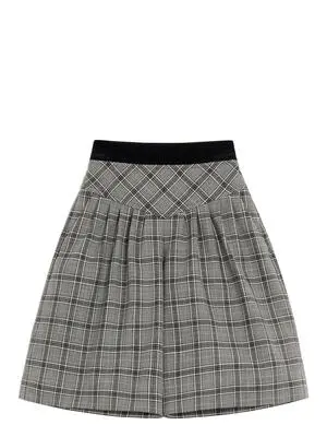 Valentino Garavani Virgin Wool Check Shorts - Grey