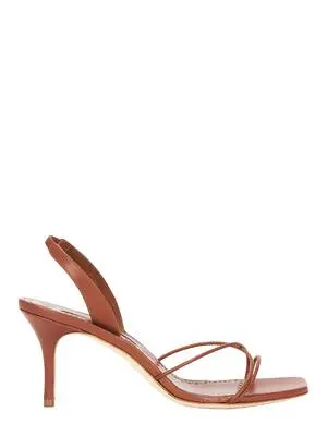 Manolo Blahnik Ninfea 70 Sandal - Medium Brown
