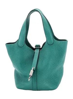 HERMES Pm Picotin Lock Bag Clemence - Green
