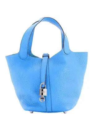 HERMES Pm Picotin Lock Bag Clemence - Blue