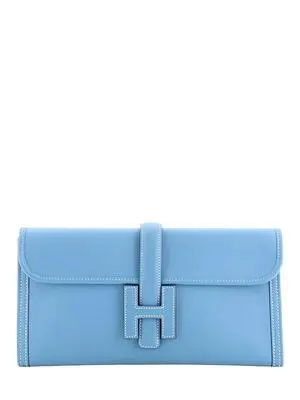 HERMES 29 Jige Elan Clutch - Blue
