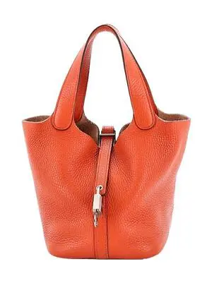 HERMES Pm Picotin Lock Bag Clemence - Orange