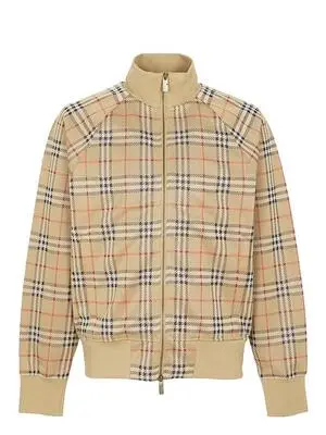 Burberry Check Track Jacket - Beige