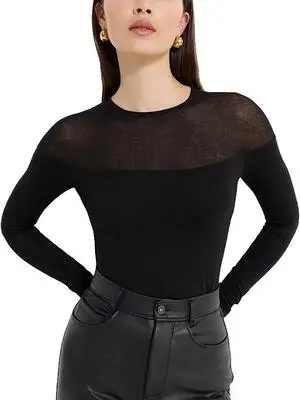 MARCELLA Pearl Top - Black