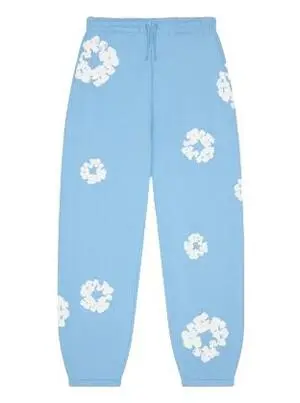 DENIM TEARS Cotton Wreath Sweatpants - Light Blue