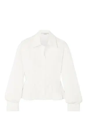 Stella McCartney Cotton-poplin Peplum Shirt - White