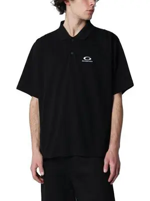 Balenciaga Laurel Classic Regular Polo Shirt - Black