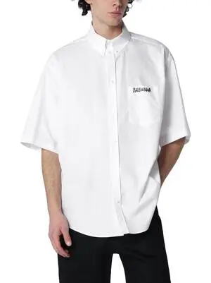 Balenciaga Masking Tape Shirt - White
