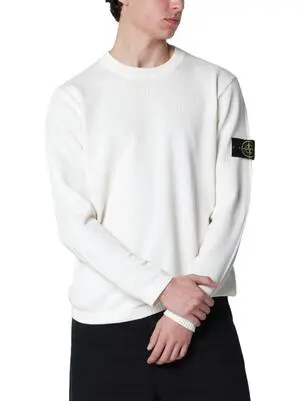 Stone Island Cotton Crew-neck Sweater - White
