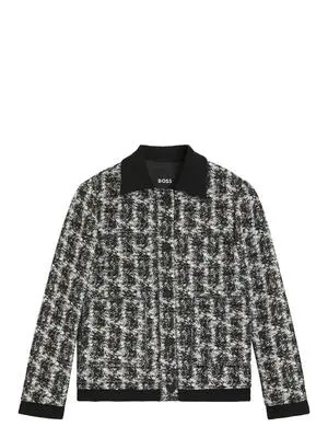 BOSS Regular-fit Feather Tweed Blazer - Patterned