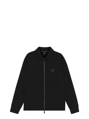 BOSS Cotton-Blend Zip-Up Sweatshirt With Monogram Black