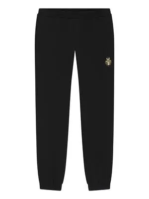 BOSS Year Of The Horse Logo-artwork Tracksuit Bottoms In Cotton Terry - Black