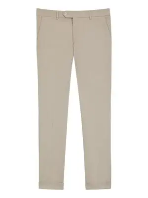 BOSS Slim-fit Trousers In Stretch Cotton - Khaki