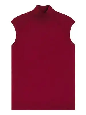 BOSS Sleeveless Mock Neck Top - Dark Red