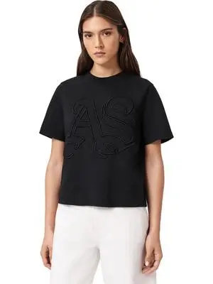 ALLSAINTS Lisa Embossed T-shirt - Black