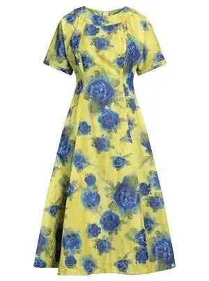 Marni Midi Flared Floral-print Dress - Green