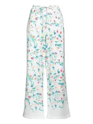 Marni Cotton Floral Print Track Pants - White