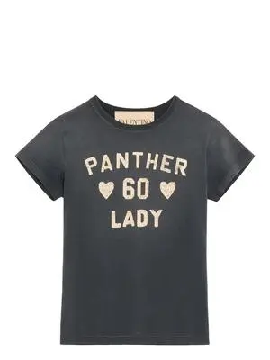 Valentino Garavani Cotton Jersey Printed T-shirt - Black