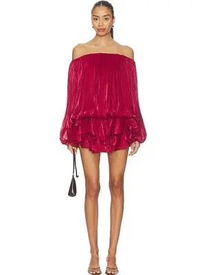 THE BEKK Elora Dress - Burgundy