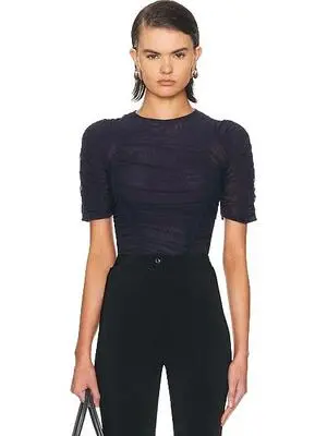 MUGLER Short Sleeve Top - Ink