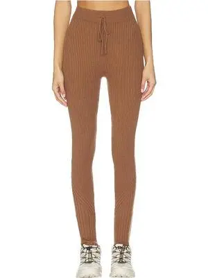 VARLEY Varley Aiden Knit Legging In Brown.